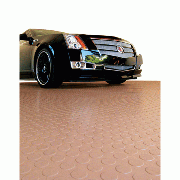 Rolled Garage Flooring - Coin Pattern - 8.5'x22' - 75 mil