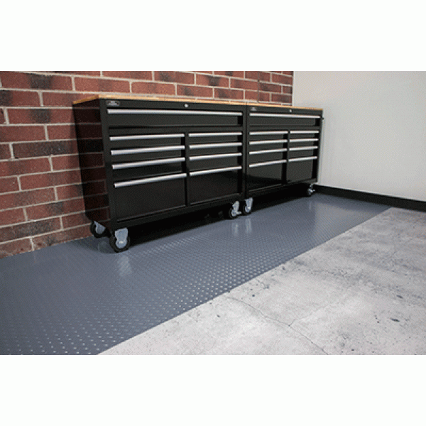 Rolled Garage Flooring - Coin Pattern - 10'x24' - 75 mil